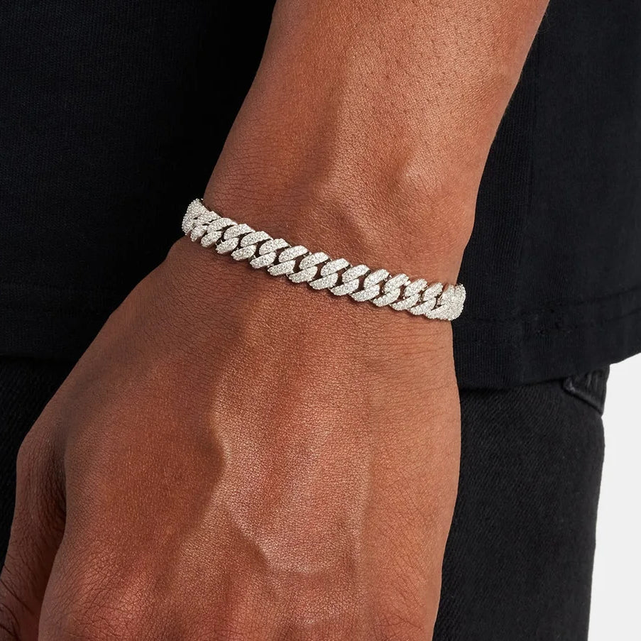 8MM Moissanite Prong Cuban Link Bracelet – SpicyIce