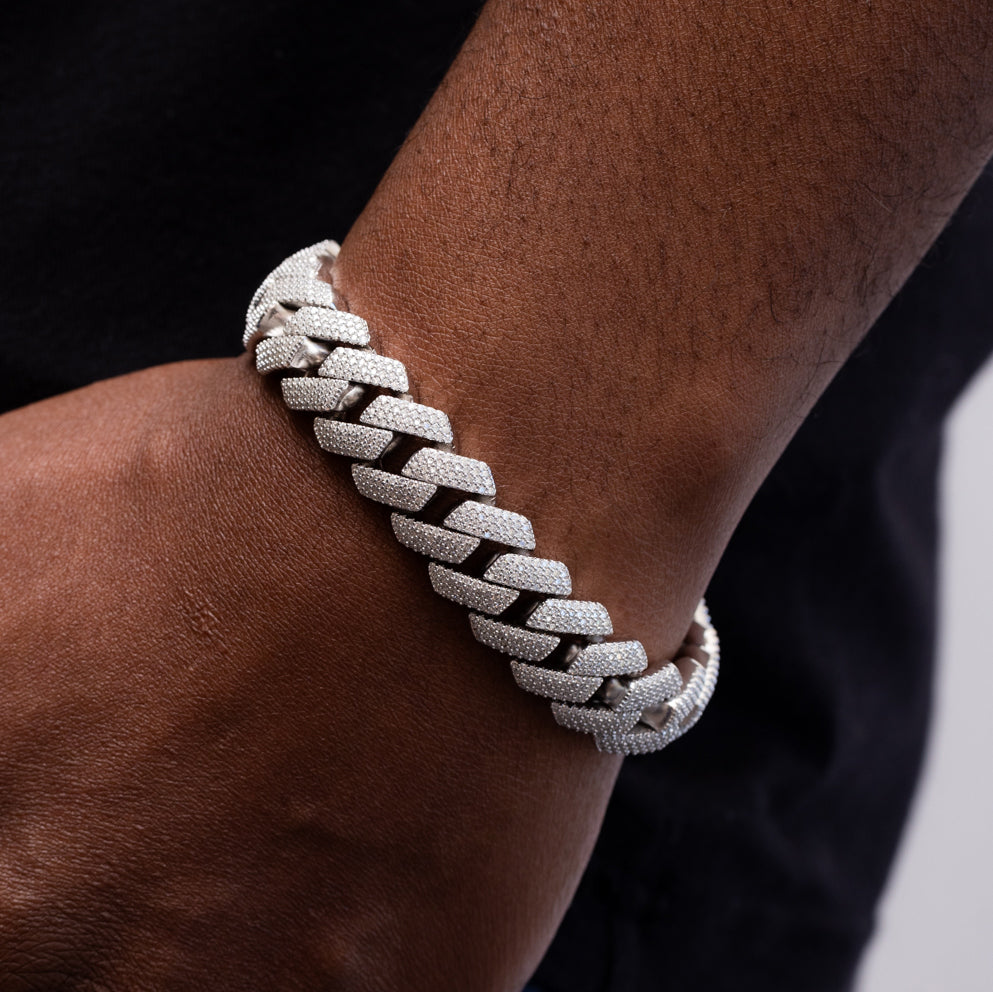 15MM 4-Row Moissanite Cuban Link Bracelet – SpicyIce