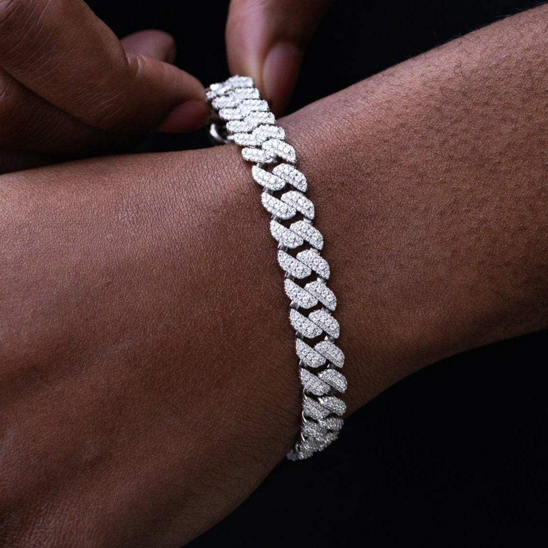 10MM 3D Moissanite Cuban Link Bracelet – SpicyIce