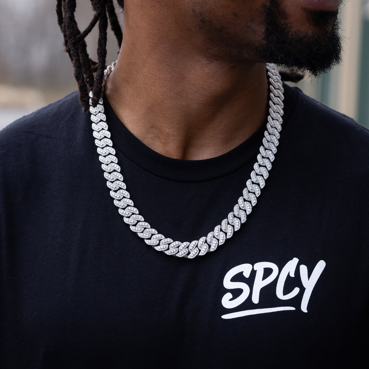 15MM 3D Moissanite Cuban Link Chain – SpicyIce