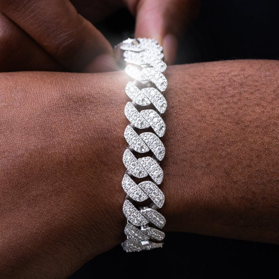 15MM 3D Moissanite Cuban Link Bracelet – SpicyIce
